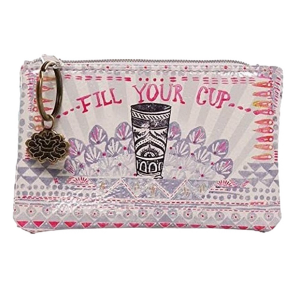 Papaya | Bags | Firm Papaya Art Fill Your Cup Small Coin Purse | Poshmark